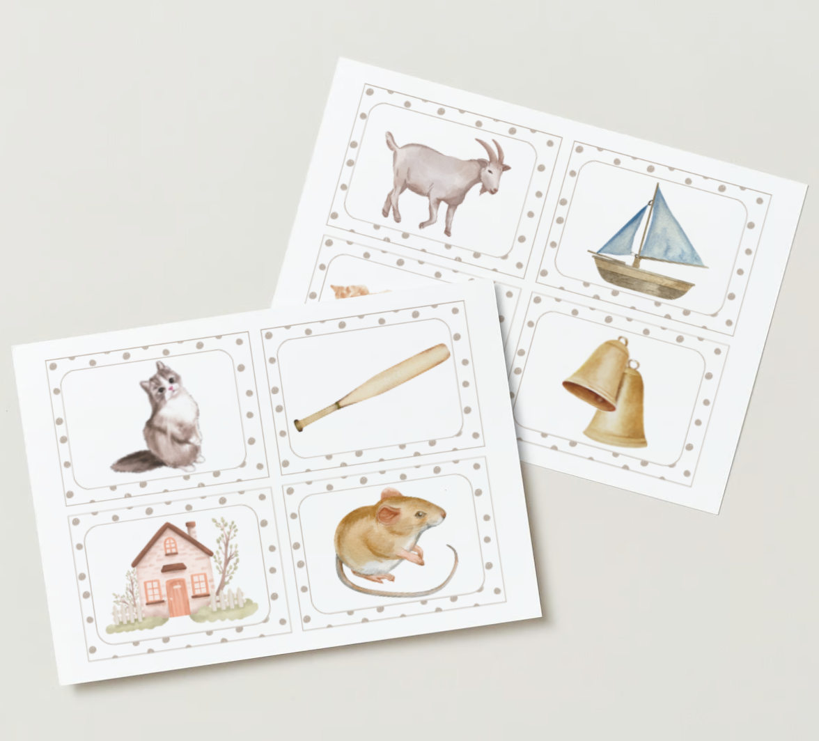 rhyming word cards - set of 48 (digital download) – The Small Folk