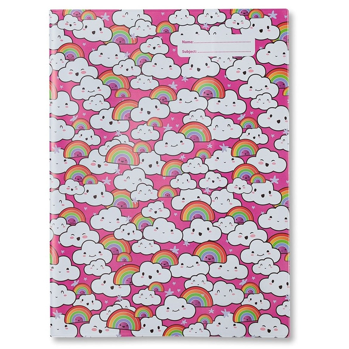 a4 school book cover; rainbow cloud – The Small Folk